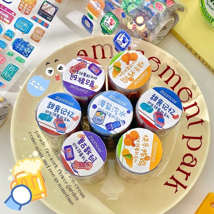 Jual 1 Roll Sticker Deco Korean Food Journal DIY Decoration Sticker ...