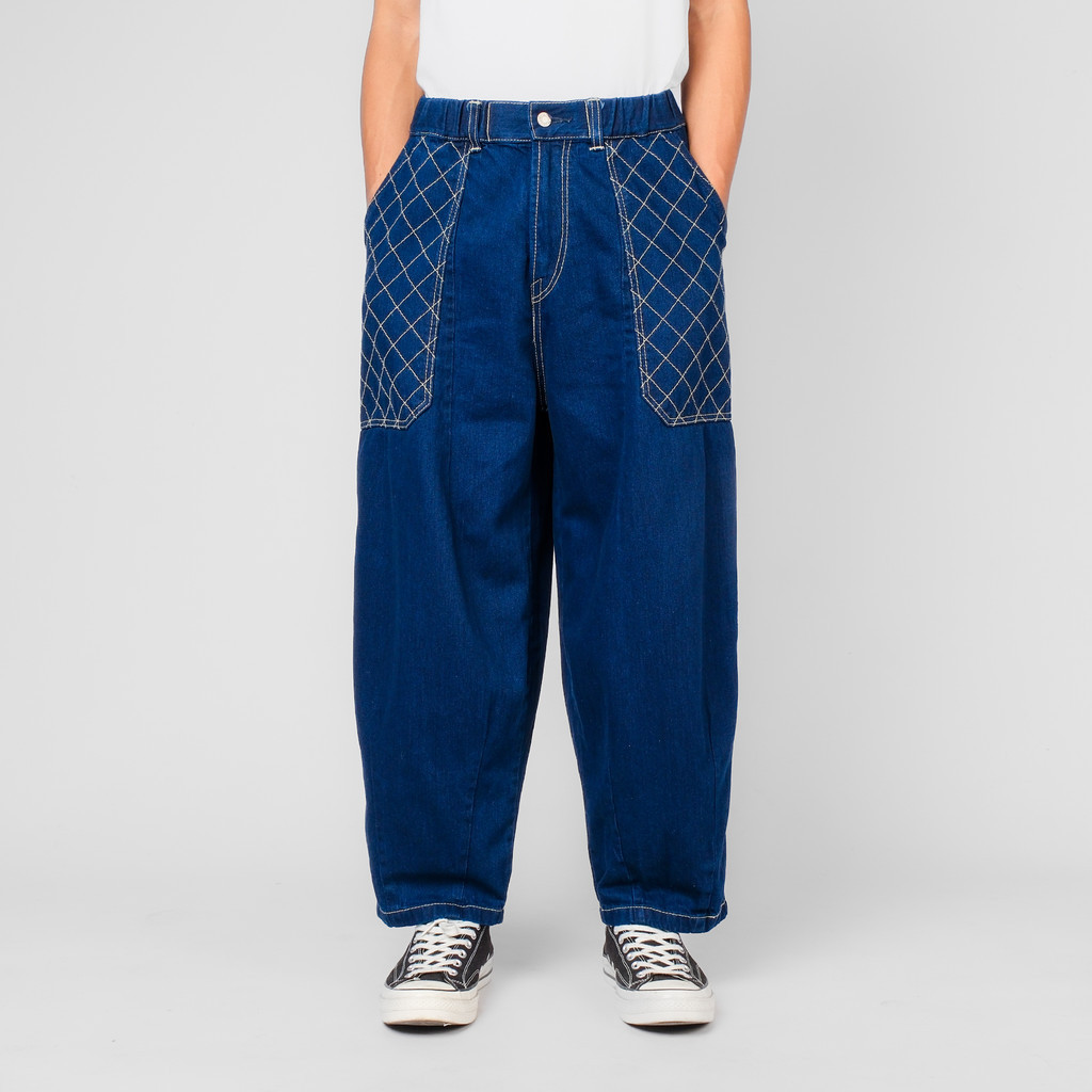 Jual Bespoke Project - Celana Jeans Hatori Baggy Blue | Shopee Indonesia