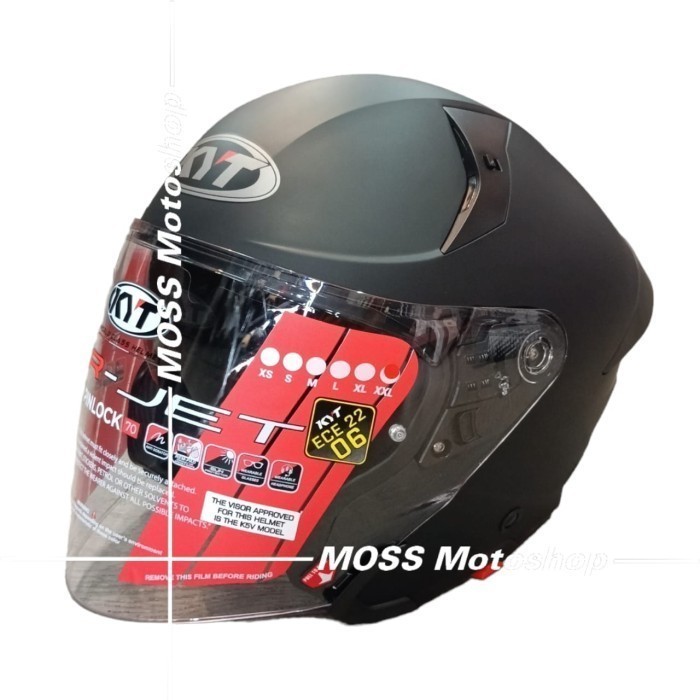 Jual HELM KYT TTR JET SOLID ICE MATT BLACK | HELM HALFFACE KYT TT-R JET ...