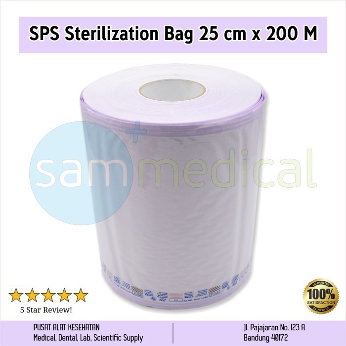 Jual SPS Sterilization Bag / Kantong Sterilisasi 25cm x 200m @roll / Pembungkus Sterilisasi ...