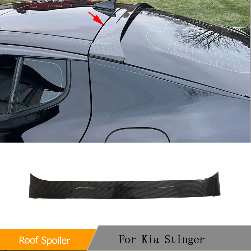 Jual Real Carbon Fiber Car Rear Roof Spoiler Fits For Kia Stinger 2018 ...