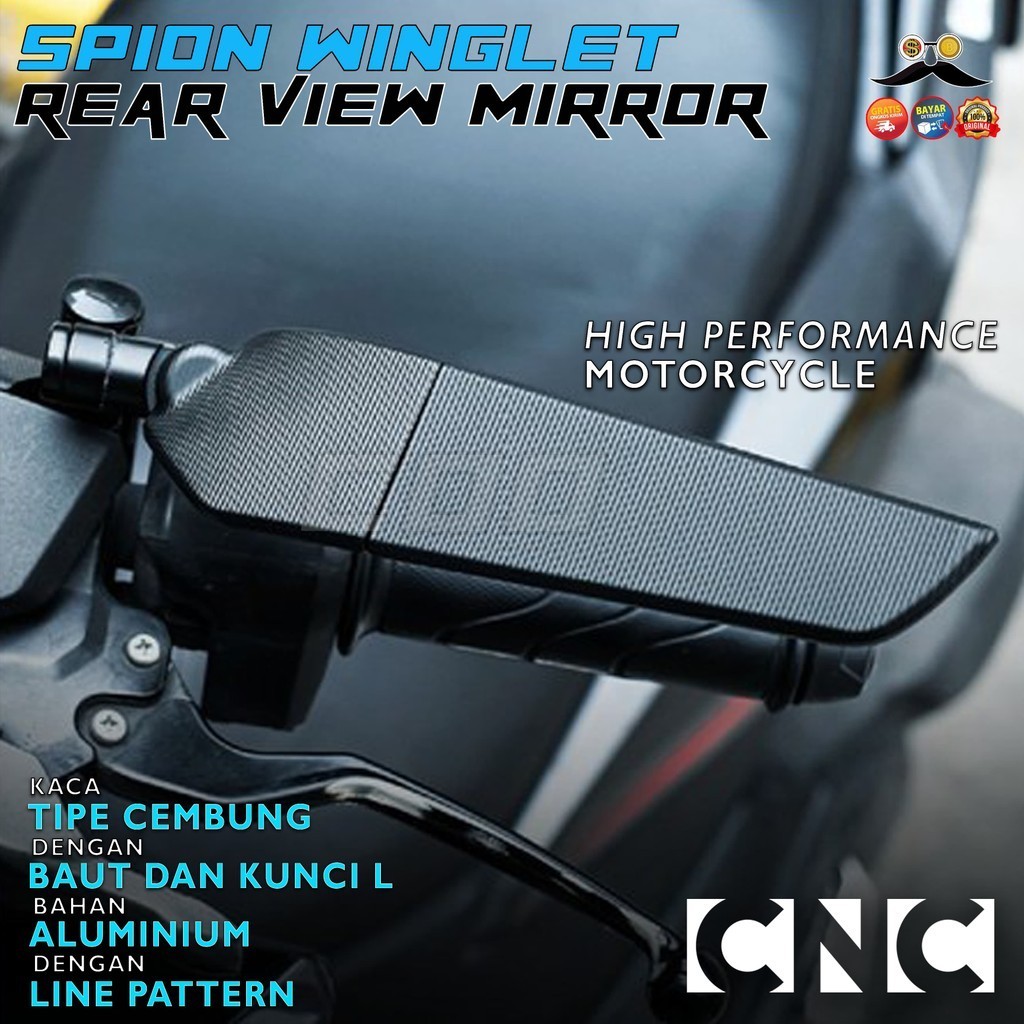 Jual SPION WINGLET UNIVERSAL MATIC BEBEK BEAT VARIO PCX NMAX FILLANO ...