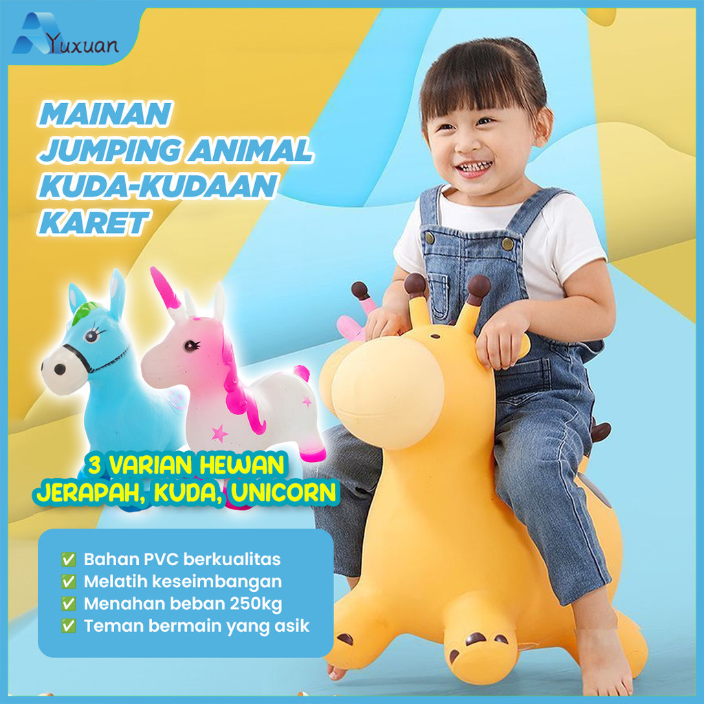 Jual Yuxuan - Jumping Animal Horse - Mainan Kuda Kudaan Anak - Mainan ...