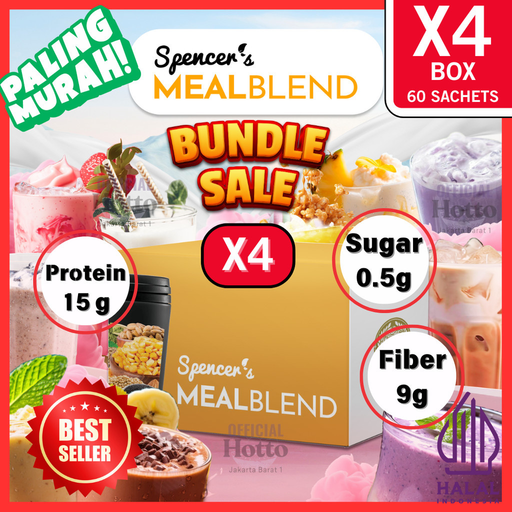 Jual PROMO!!! Spencer's MEALBLEND BUNDLING (NEW) (4 BOX = 60 SACHET ...