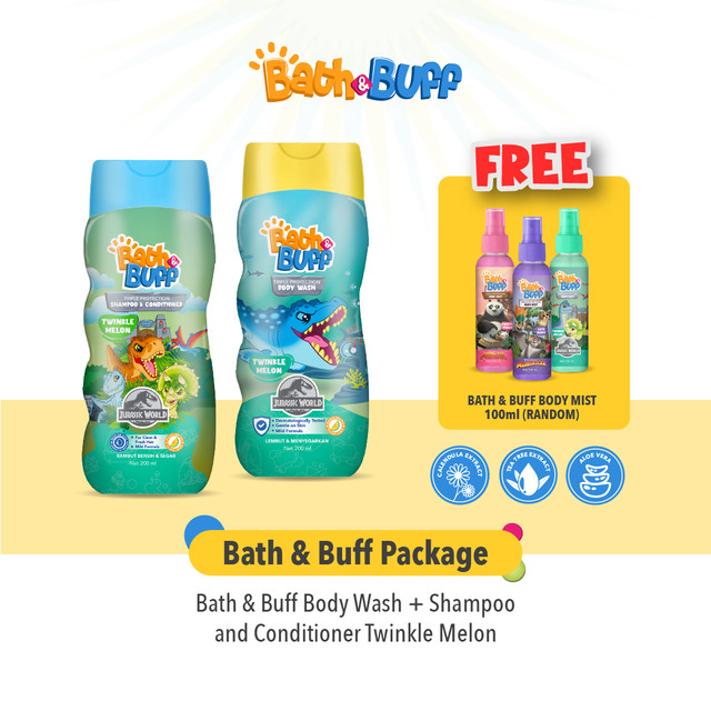 Jual 3in1 Twinkle Melon Package - Bath & Buff Body Wash 200ml + Bath ...