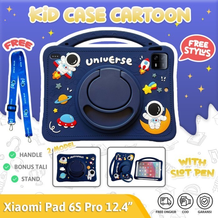 Jual Case Xiaomi Pad 6S Pro 12.4 inch 2024 Softcase Rotate Astronot ...