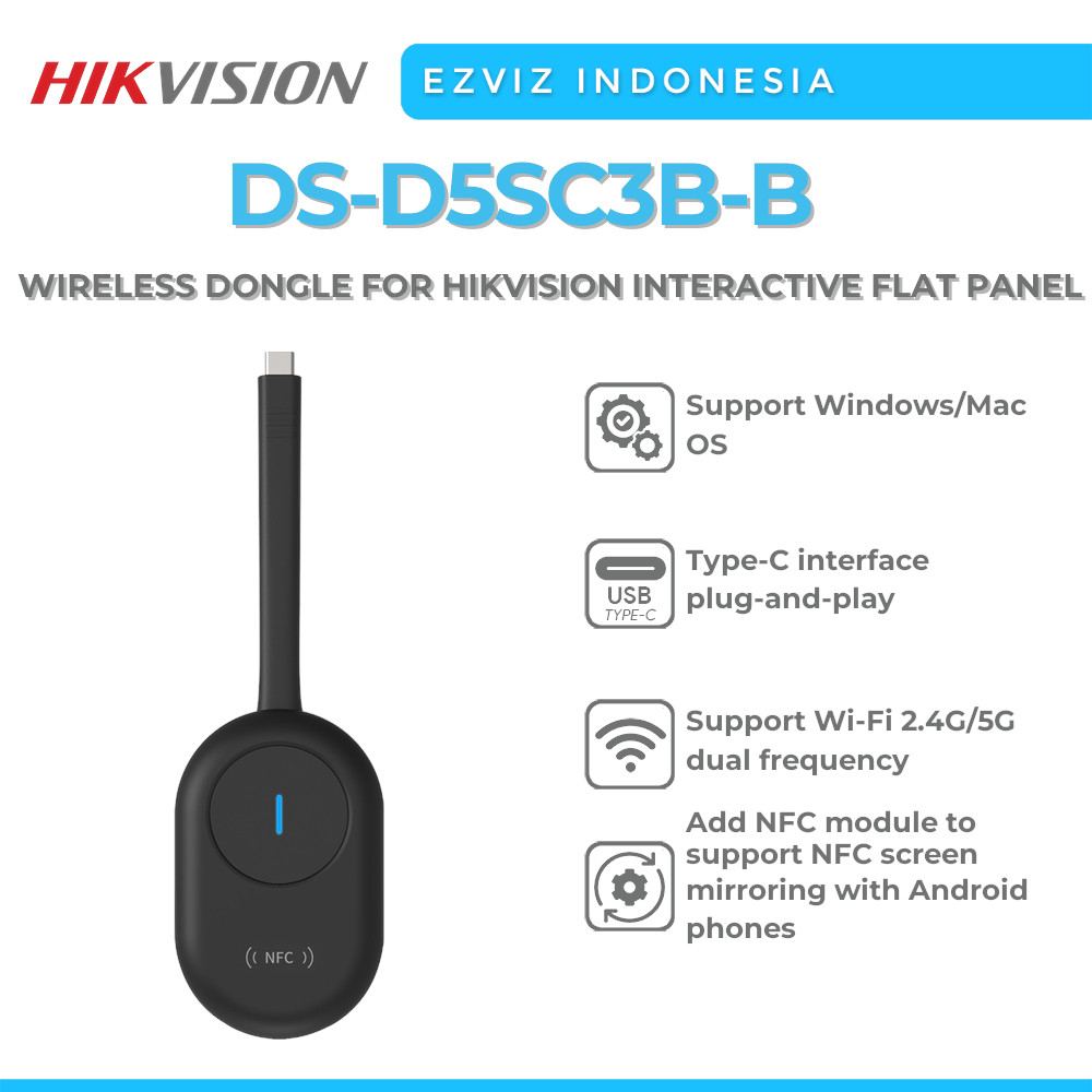 Jual HIKVISION DS-D5SC3B-B WIRELESS DONGLE FOR HIKVISION INTERACTIVE ...