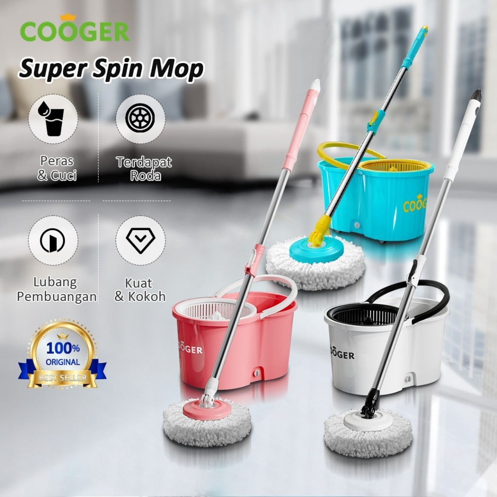 Jual COOGER Alat Pel Bucket Spin Mop Mencuci Dengan Mudah Serbaguna ...