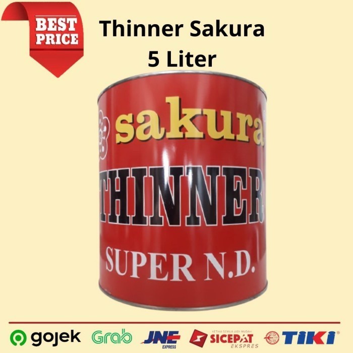 Jual Sakura Thinner ND Merah Galon Liter Ready Bandung | Shopee Indonesia