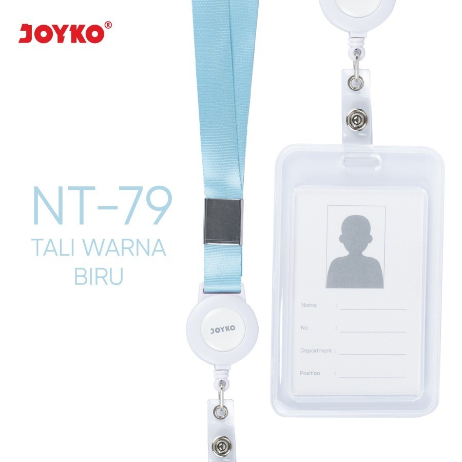 Jual Name Tag + Tali + Yoyo Tempat ID Card Holder Joyko NT-79 Blue ...
