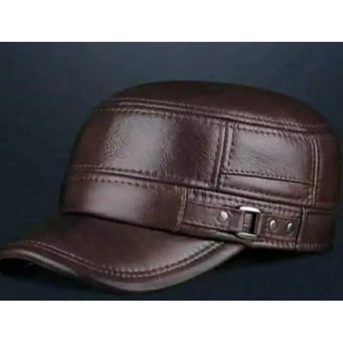 Jual TOPI PRIA KULIT ASLI TOPI KOMANDO TERLARIS | Shopee Indonesia
