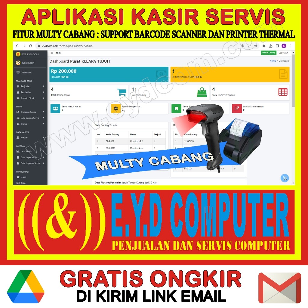 Jual SOURCE CODE APLIKASI POS KASIR SERVIS BERBASIS WEB MANAJEMEN JASA SERVIS HP & KOMPUTER ...