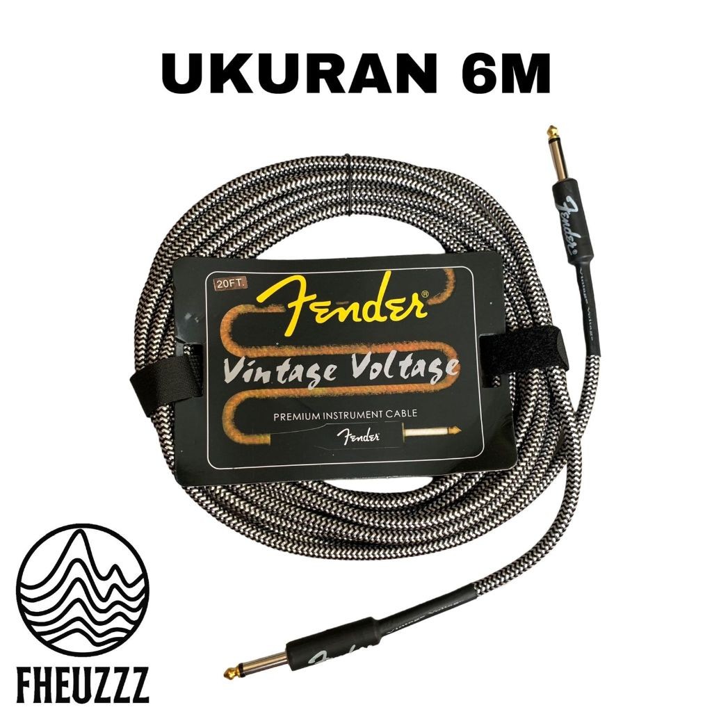 Jual Kabel Jack Gitar Bass Akustik Elektrik FENDER Ukuran 3 Meter Dan 6 ...