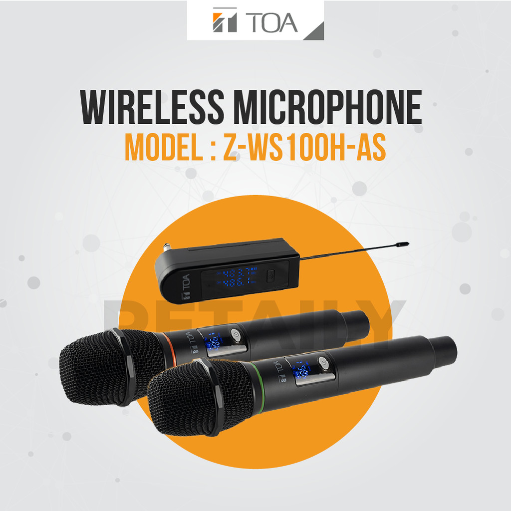 Jual Wireless Microphone TOA Z-WS100H Mic 2ch Handheld Garansi Resmi ...