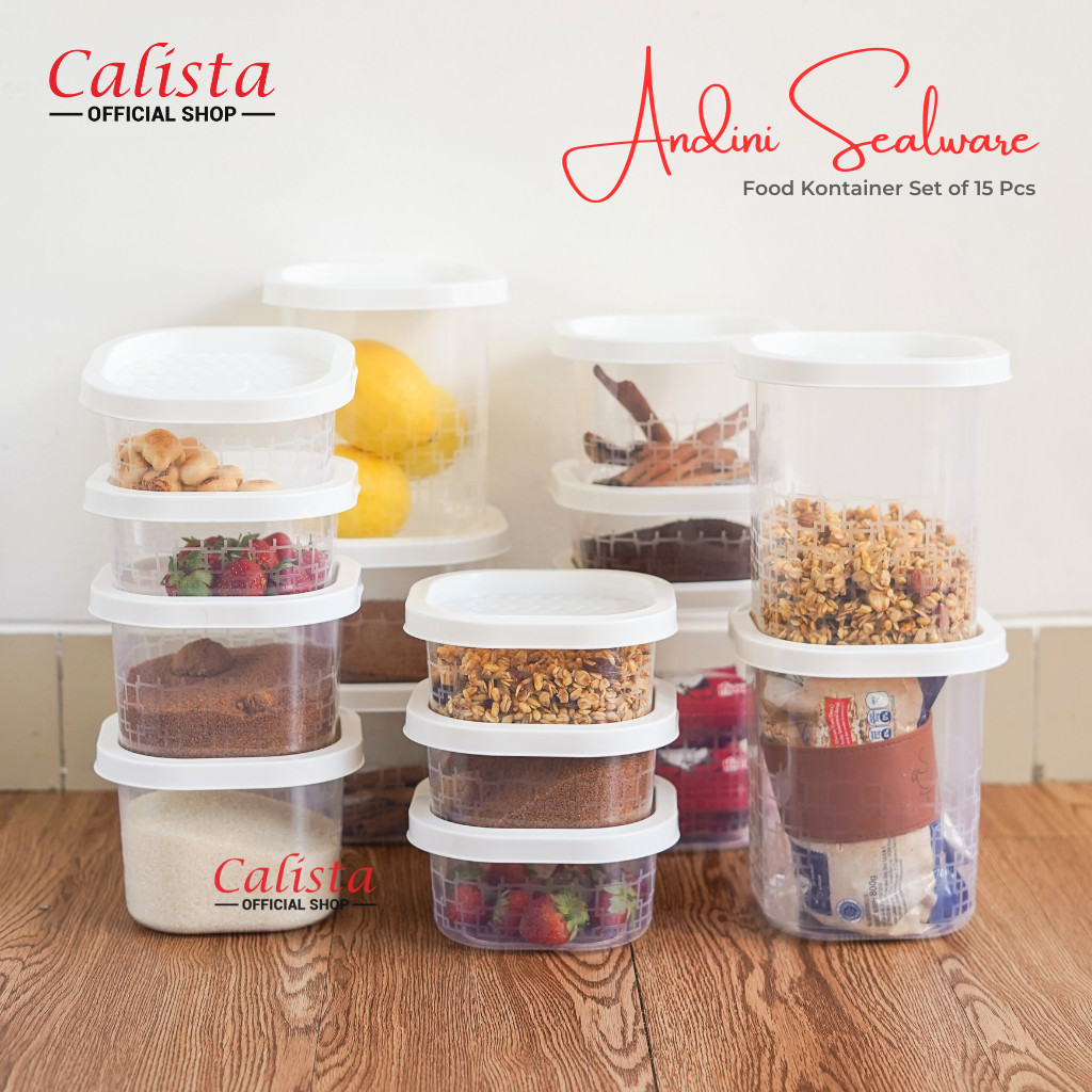 Jual Calista Andini 15 in 1 - Sealware Toples Set isi 15pcs | Shopee ...