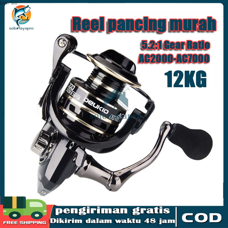 Jual Reel pancing deukio spool metal ac2000-7000 spinning reel max drag ...