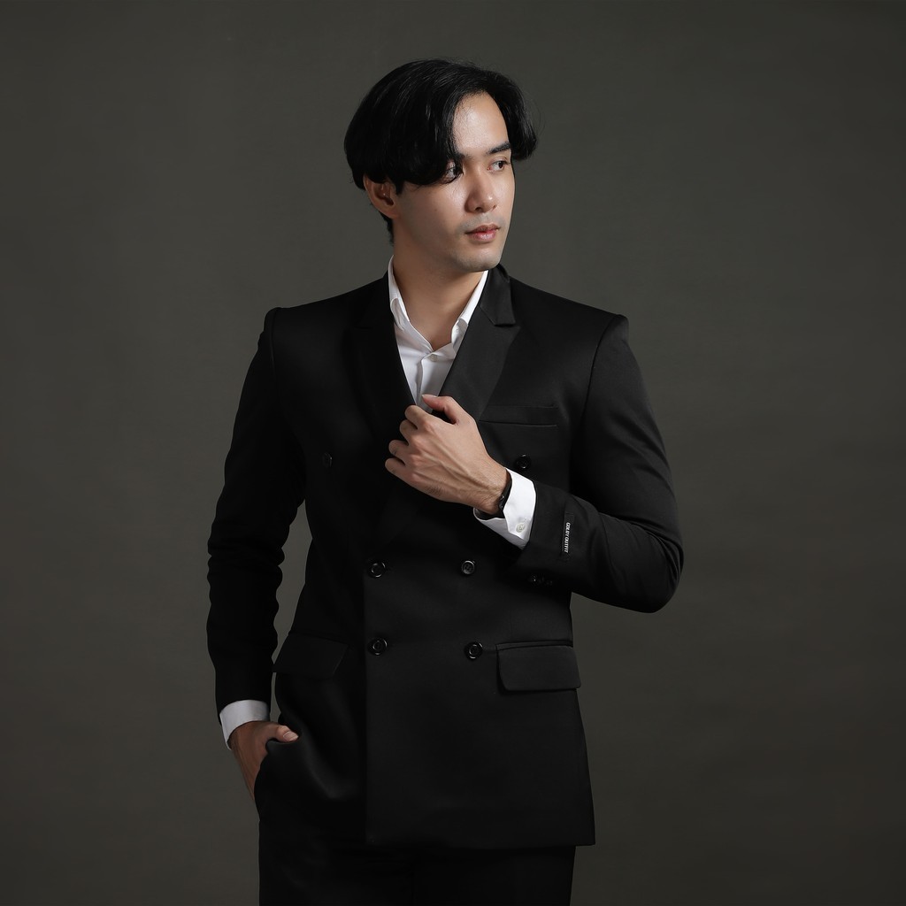 Jual Setelan Jas Celana & Rompi Pria Hitam Double Breasted - PEAKY ...
