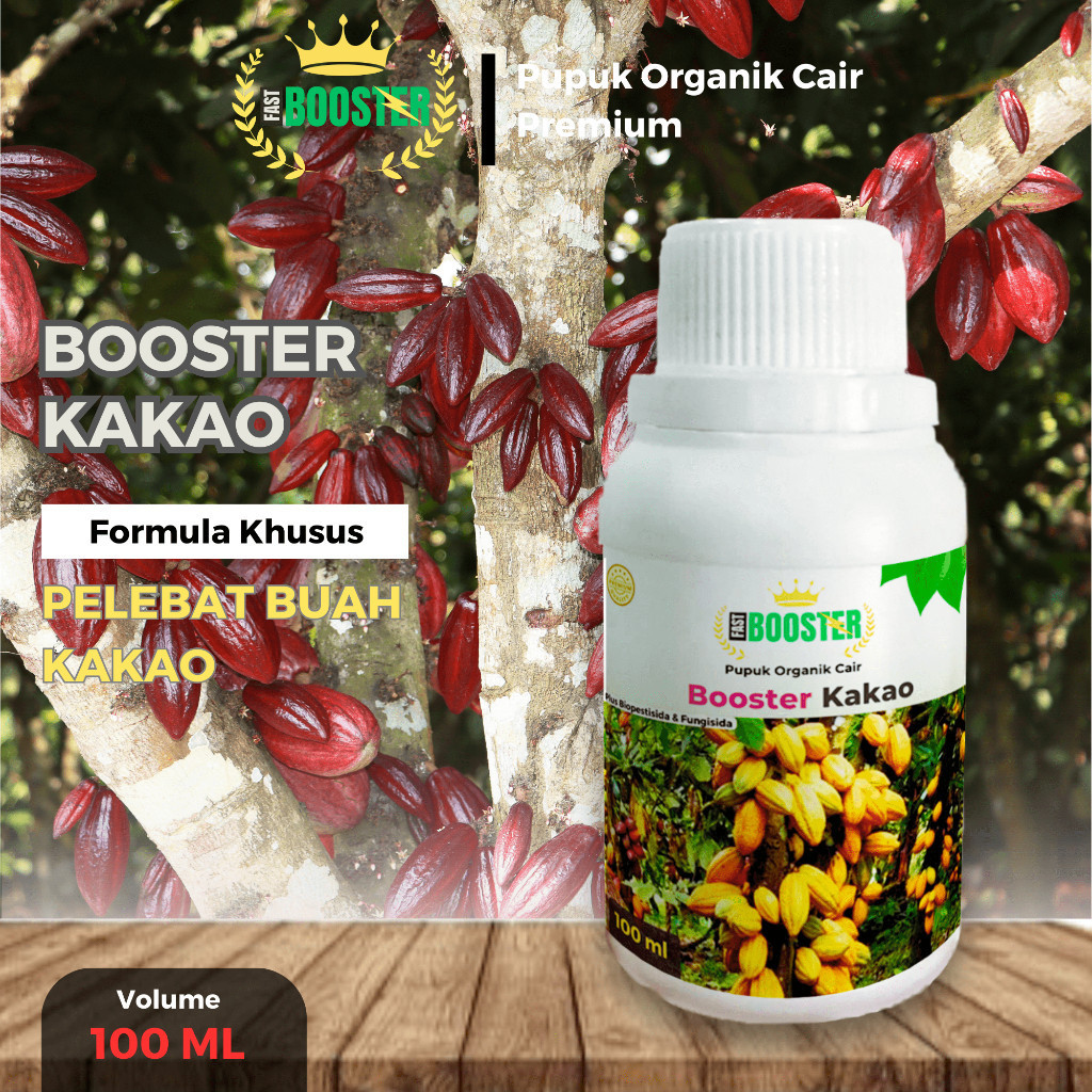 Jual Pupuk Organik Cair Booster Tanaman Kakao 100ml memacu pembungaan dan melebatkan buah kakao ...
