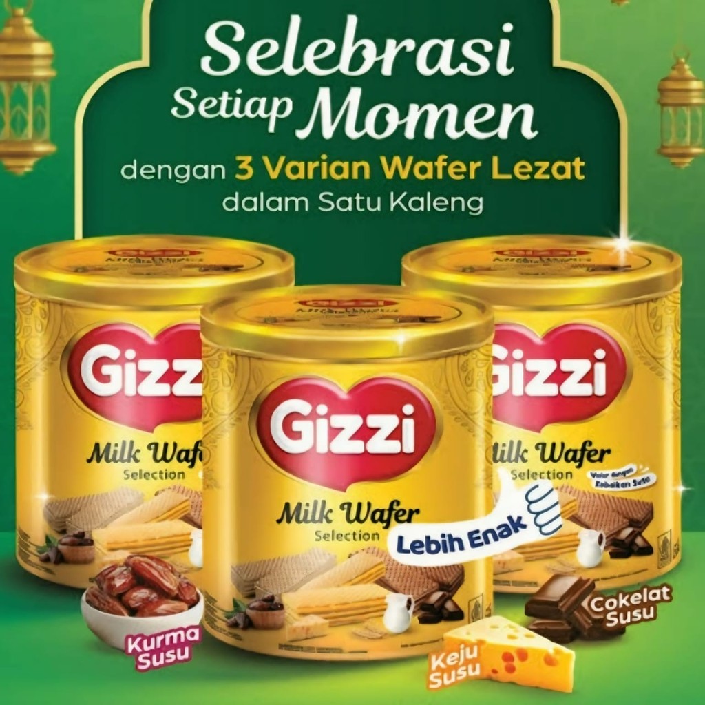 Jual Wafer Gizzi Kaleng 240gr / Gizzi Milk Wafer Selection | Shopee ...