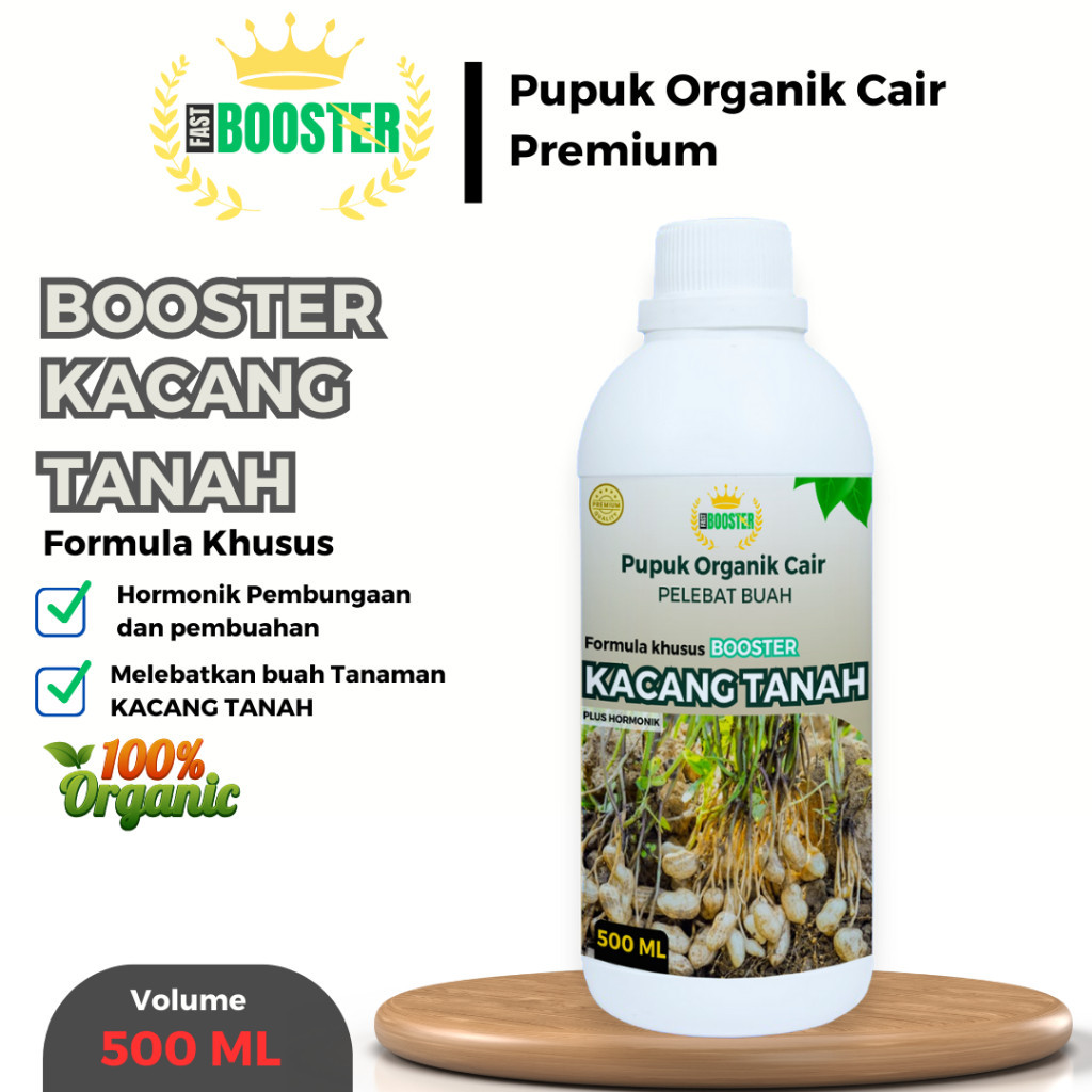Jual Booster Pupuk Cair Pupuk Organik Cair Kacang Tanah 500ml Booster pelebat buah kacang tanah ...