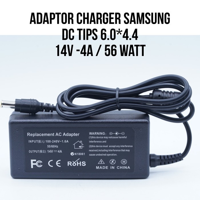 Jual Samsung 14V 4A 56 Watt DC Tips 6.0*4.4 Charger Adaptor Notebook ...