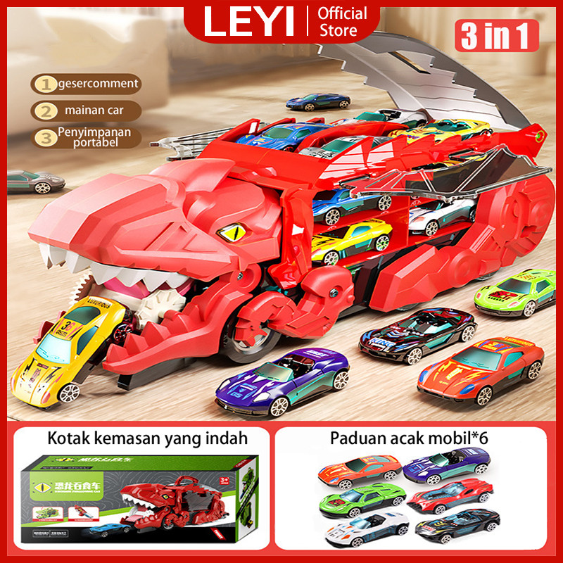 Jual LEYI [Free 4/6/12 Mobil] Deformed Dinosaur Track Truck Mobil Anak ...