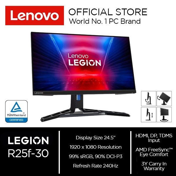 Jual Lenovo Monitor Legion R25f-30 24.5" VA 240Hz | Shopee Indonesia