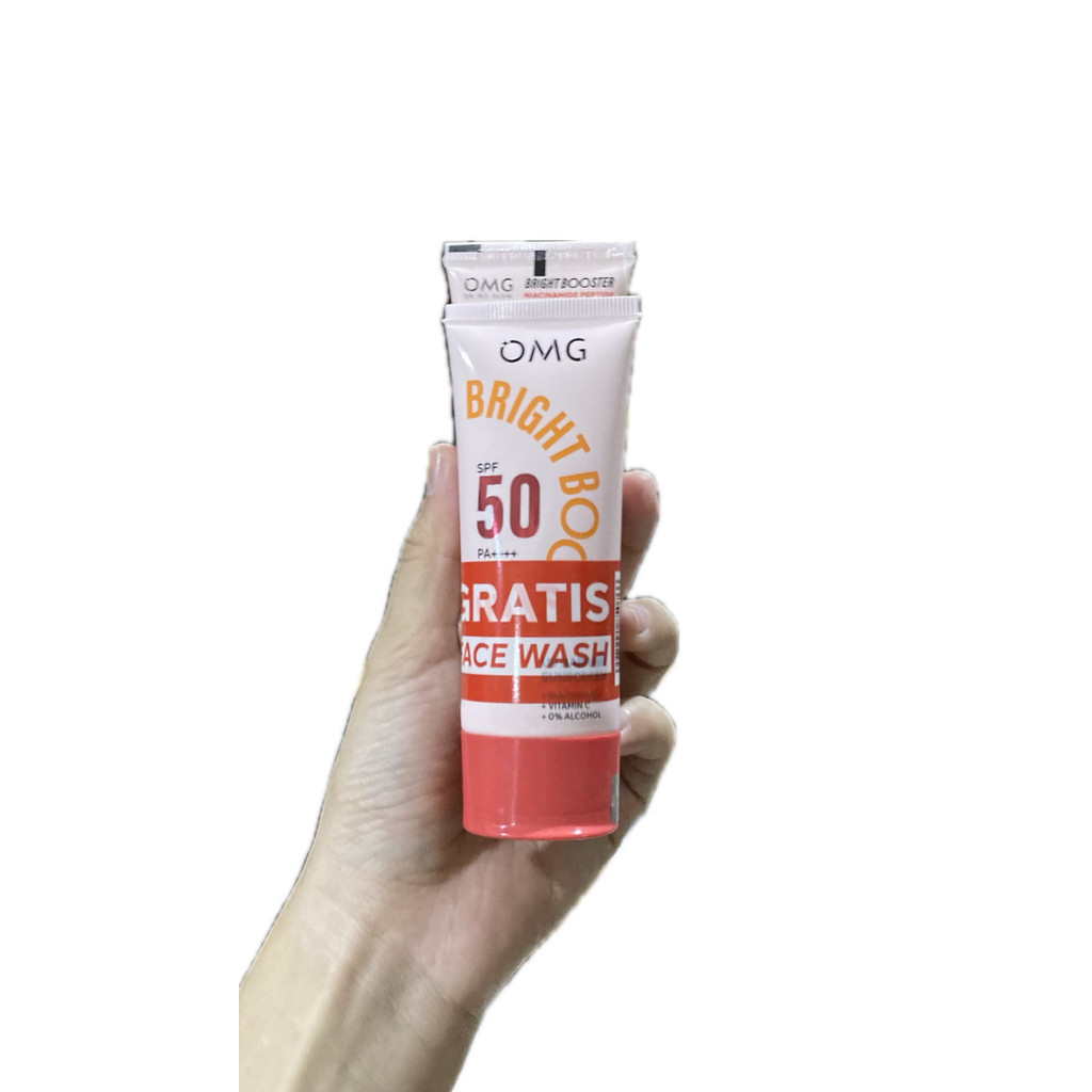 Jual B1G1 OMG oh My Glow Bright Booster UV Barrier Sunscreen SPF 50 PA ...
