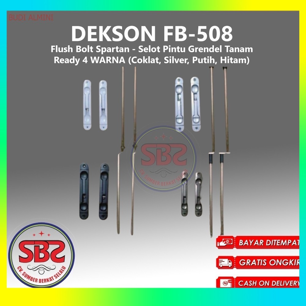 Jual DEKSON 1 SET ISI 2 Flush Bolt Spartan Selot Pintu Grendel tanam ...