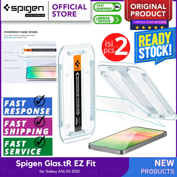 Jual ORIGINAL Screen Protector Samsung Galaxy A56 / S4 FE 5G 2025 Spigen Ez Fit Glas.tR 9H ...