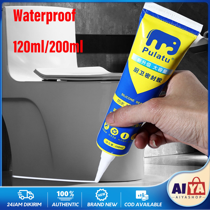 Jual 120/200ML Lem Silicone Sealant Putih Anti Jamur / Lem Toilet Duduk ...