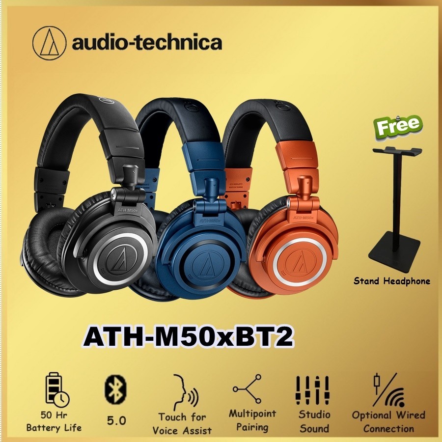 Jual Audio Technica ATH-M50xBT Gen 2 Wireless Headphones M50xBT2 M50X BT2 | Shopee Indonesia