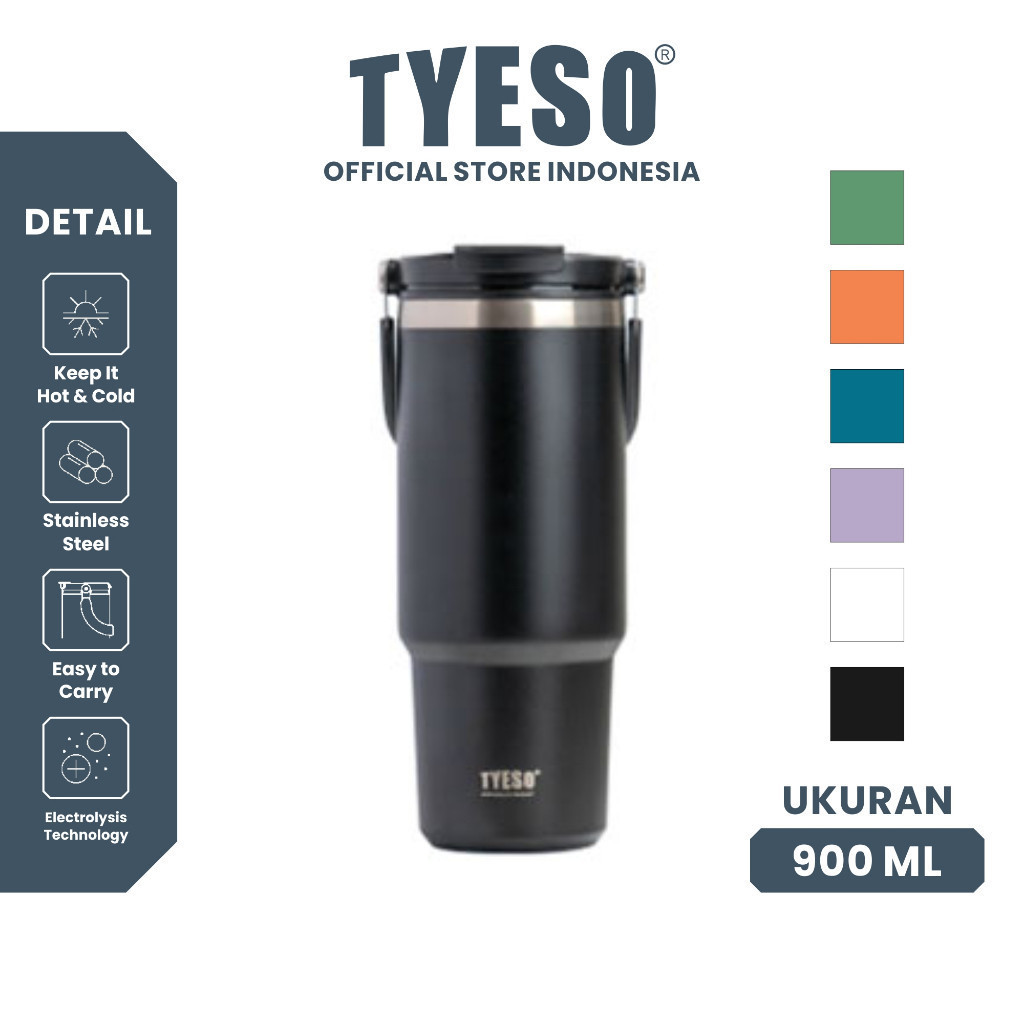 Jual Tyeso Tumbler Minum 900ml TS-8828 Stainless Vacuum Insulated Portable Thermos | Shopee ...