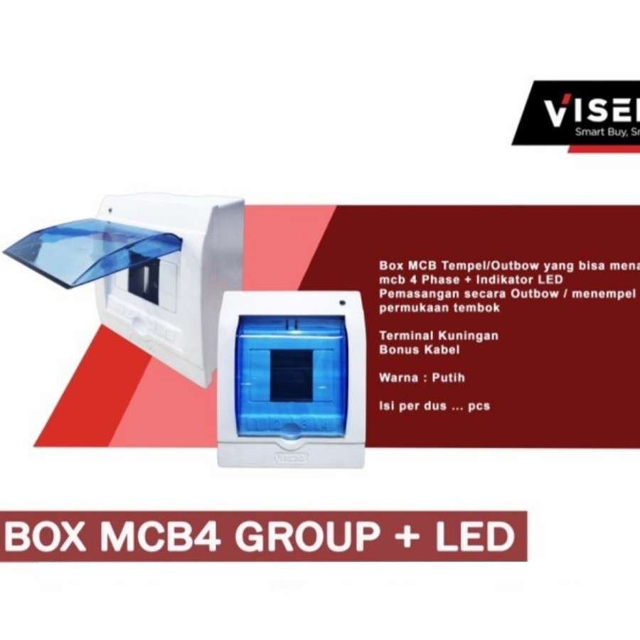 Jual BOX MCB 4G 4 GRUP GROUP TANAM OUTBOW OB VISERO DENGAN LAMPU ...
