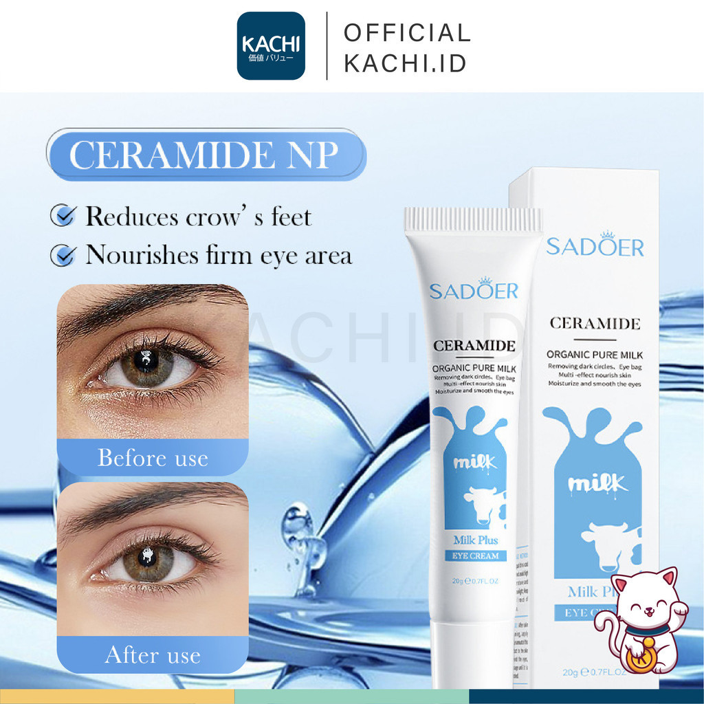 Jual KACHI - SADOER Milk Eye Cream Whitening Ceramide Krim Mata Panda ...