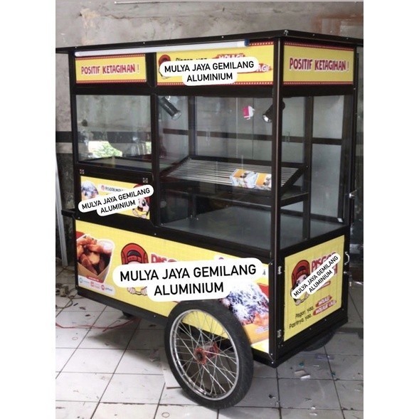 Jual Gerobak Pisang Goreng + Roda + Sticker merk dagang | Shopee Indonesia