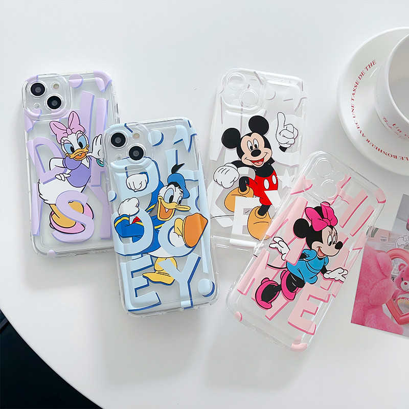 Jual Cute Couple Hi Minnie Mickey Cartoon Soft TPU Phone Case for All ...