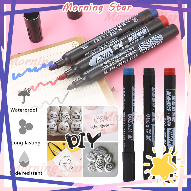 Jual Spidol Hitam Biru Merah/Marker Permanen Tahan Air/Spidol Berminyak ...