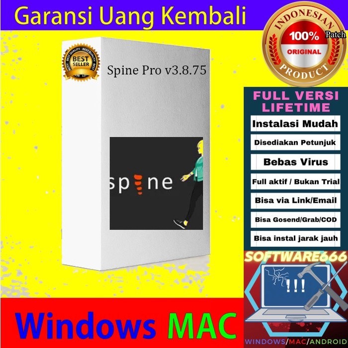 Jual Software Membuat Animasi 2D Untuk Game: Spine Pro v3.8 [WIN ...
