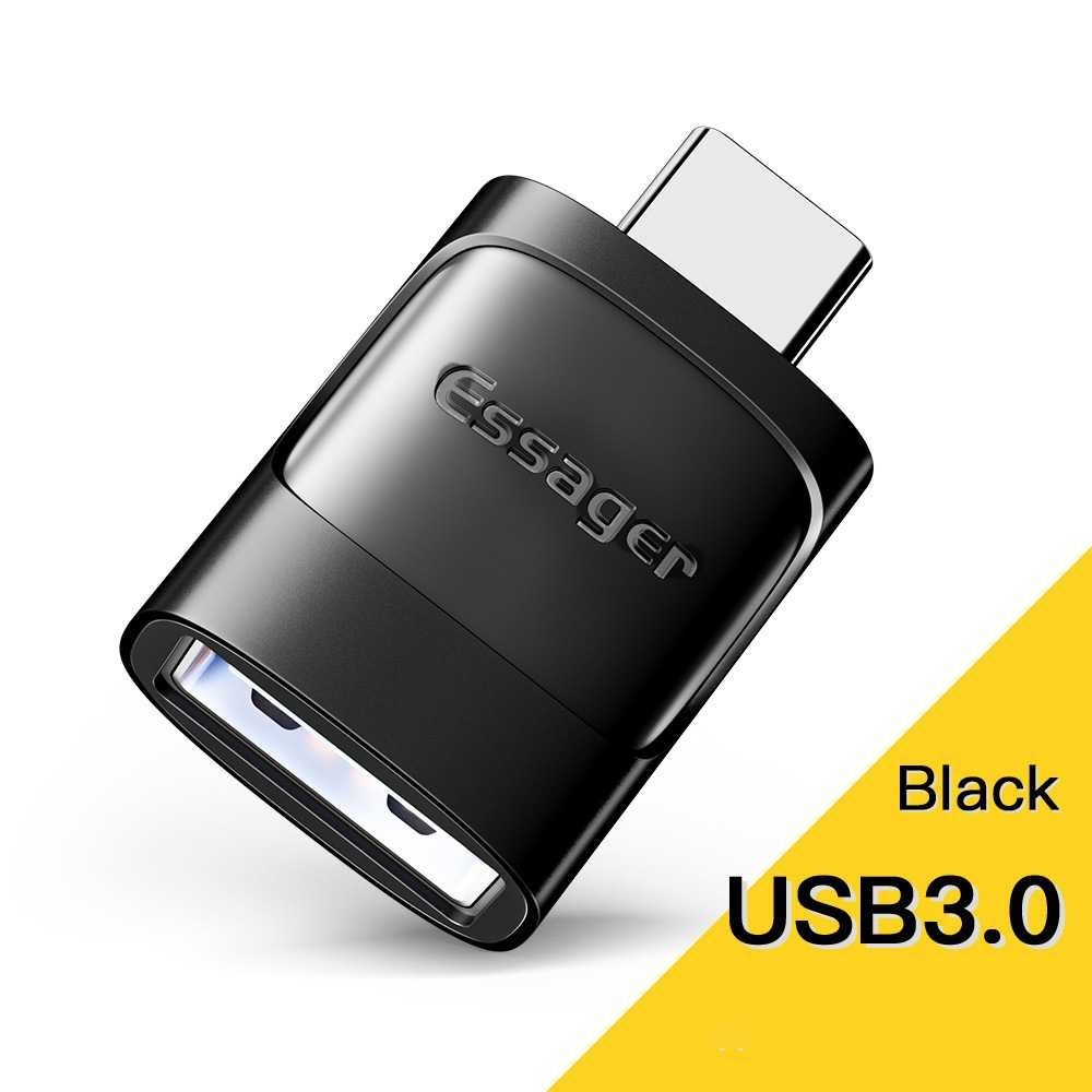 Jual ESSAGER OTG USB 3.0 to Type C Adapter Converter Fast Charging 3A ...