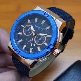 Jual Jam Tangan Guess Tali Kanvas Pria P1496 Tanggal Aktif Free Box ...