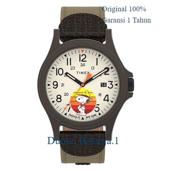 Jual Original 100%!! TIMEX TW4B29200 Peanuts Snoopy Expedition Jam Tangan Pria Garansi Resmi 1 ...
