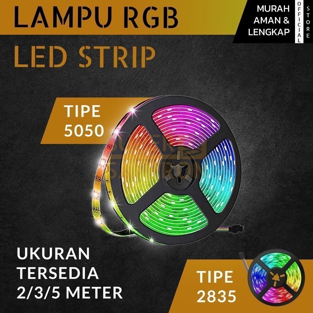 Jual LED Strip 5M 2835 5050 Remote Waterproof Lampu Hias Rumah Outdoor ...