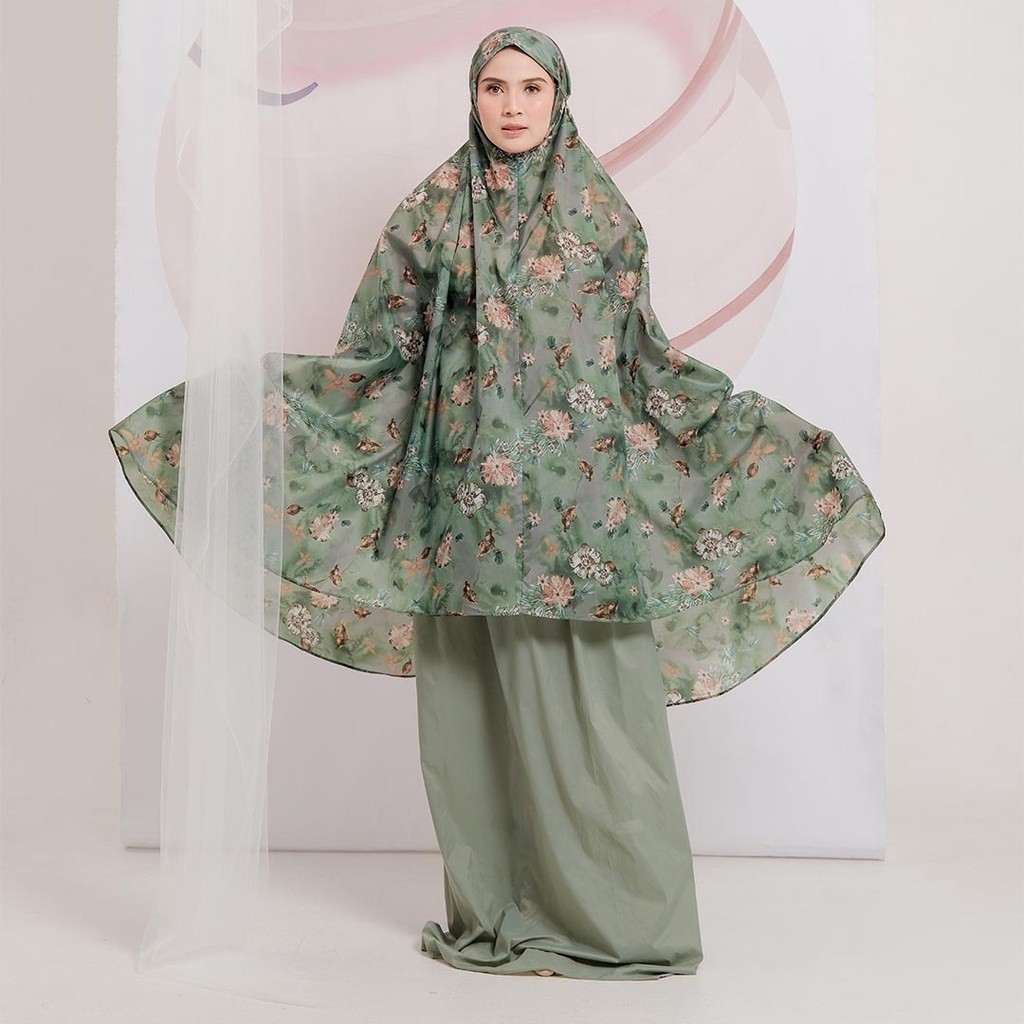 Jual Mukena Traveling Mini Alif Aquafleur Collection Laurel Green ( MKN ...