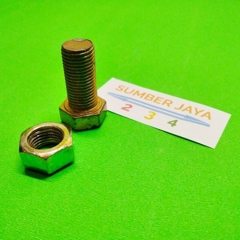 Jual BAUT MUR 12 X 25 KUNING BMK PER 10 PCS | Shopee Indonesia