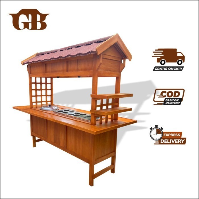 Jual Gerobak Dimsum / Rombong Dimsum Booth Jualan Dimsum - Kayu Mahoni ...