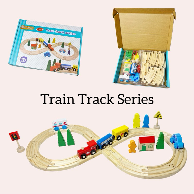 Jual ELC-33pcs train track set/mainan rel kereta api anak/train railway ...