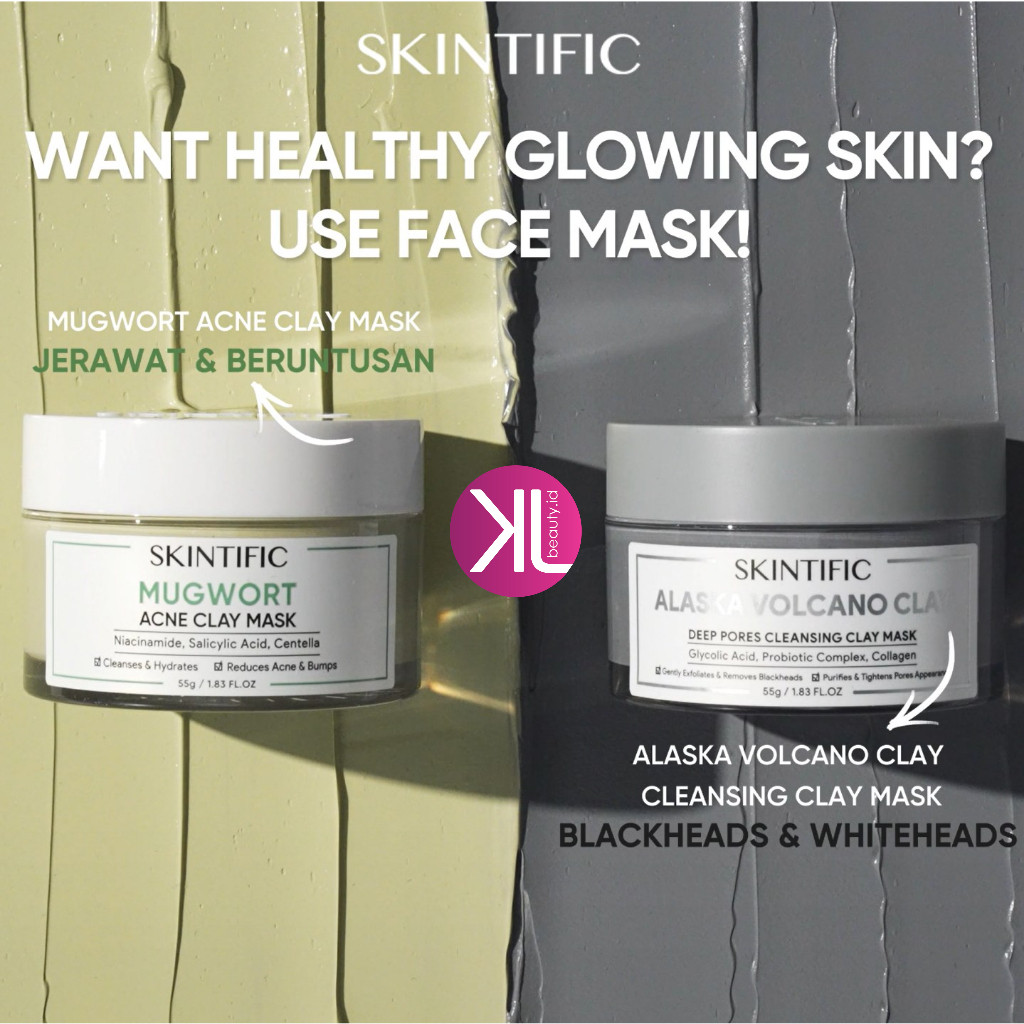 Jual SKINTIFIC Mugwort Anti Pores Acne | Alaska Volcano Clay Mask Deep ...