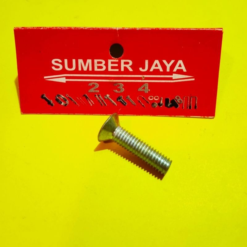 Jual baut JF 6 x 25 putih / skrup 6 x 25 TERMURAH | Shopee Indonesia