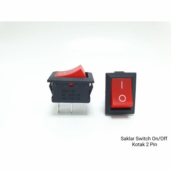 Jual SAKLAR SWITCH KECIL 2 PIN ON OFF MERAH 2 x 1.5 x 1.5 cm DISPENSER ...